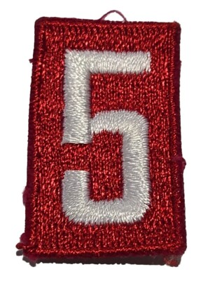 Vintage Boy Scout BSA Troop Pack Number # 5 Patch Red White Embroidered ...