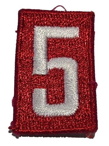 Vintage Boy Scout BSA Troop Pack Number # 5 Patch Red White Embroidered ...