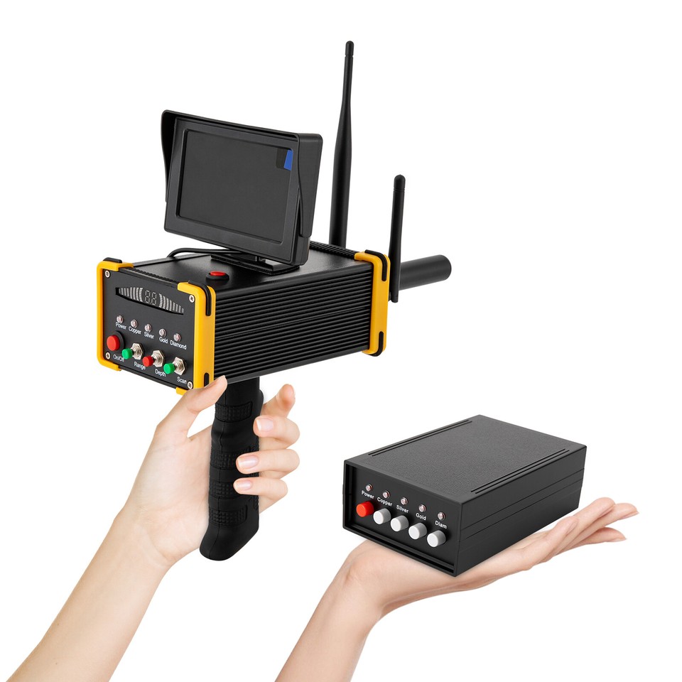 Long Range 3D Gold Silver Gem Diamond Metal Detector for Treasure ...