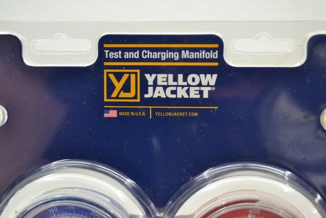 YELLOW JACKET 42004 Series 41 Manifold with 3-1/8 inch Gauge for sale ...