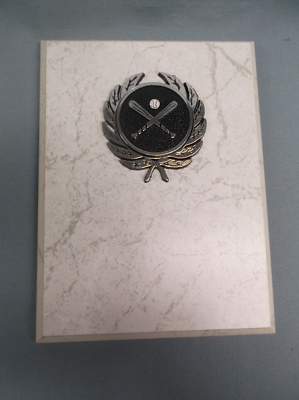 6 x 8 white baseball plaque trophy ball and crossed bats | eBay