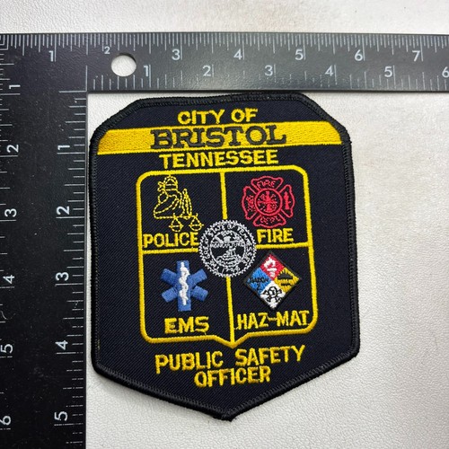 BRISTOL TENNESSEE PUBLIC SAFETY OFFICER Patch (Police Fire EMS Haz-Mat ...