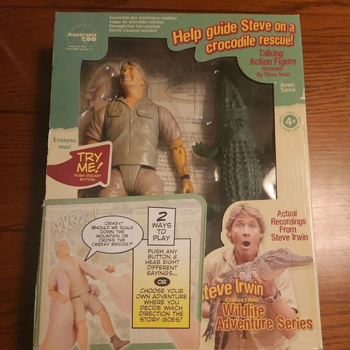 Steve Irwin Talking Crocodile Rescue Action Figure | eBay