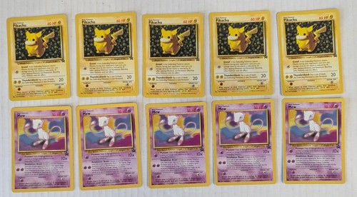 Vintage Lot 10 Pokemon Black Star Promo (5) #1 Ivy Pikachu and (5) #8 ...