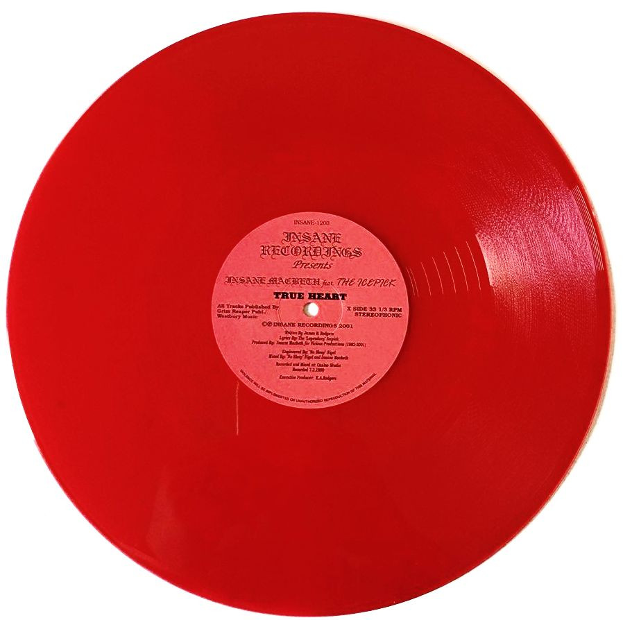 INSANE MACBETH FT THE LEGENDARY ICEPICK - True Heart (12") (Red Vinyl ...