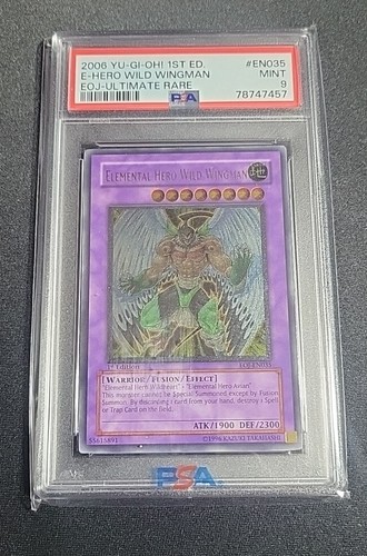 Yugioh Elemental Hero Wild Wingman EOJ-EN035 1st Ed Ult -PSA 9- Offers Welcome | eBay