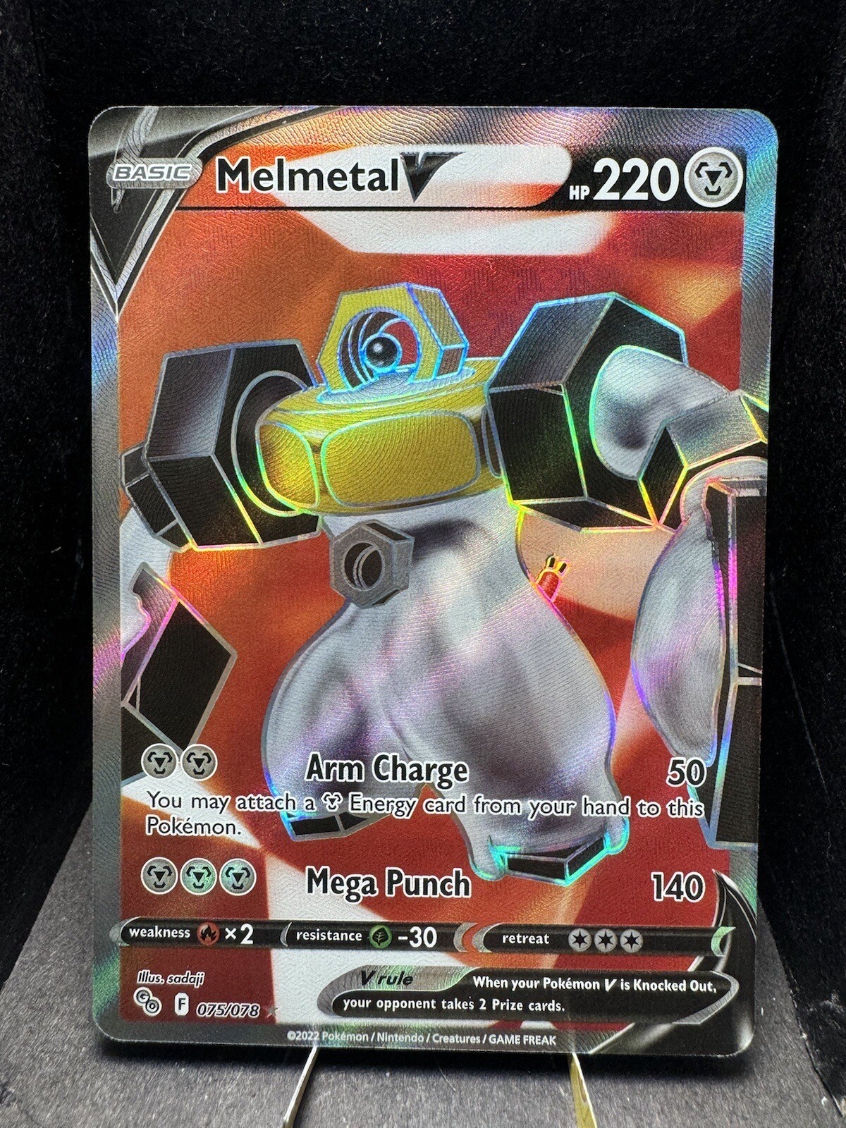 Pokemon TCG SWSH GO Melmetal V 075/078 Full Art Ultra Rare Holo NM! | eBay