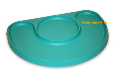 Tupperware Baby Feeding Tray Half-Circle Large Serving Tray Green ...
