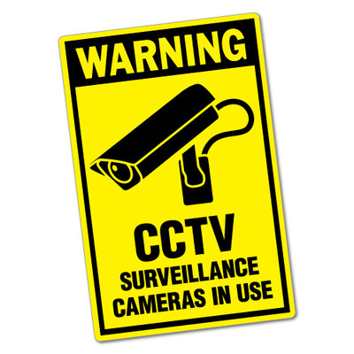 CCTV Surveillance Cameras Sticker Decal Safety Sign Car Vinyl #6456ST ...