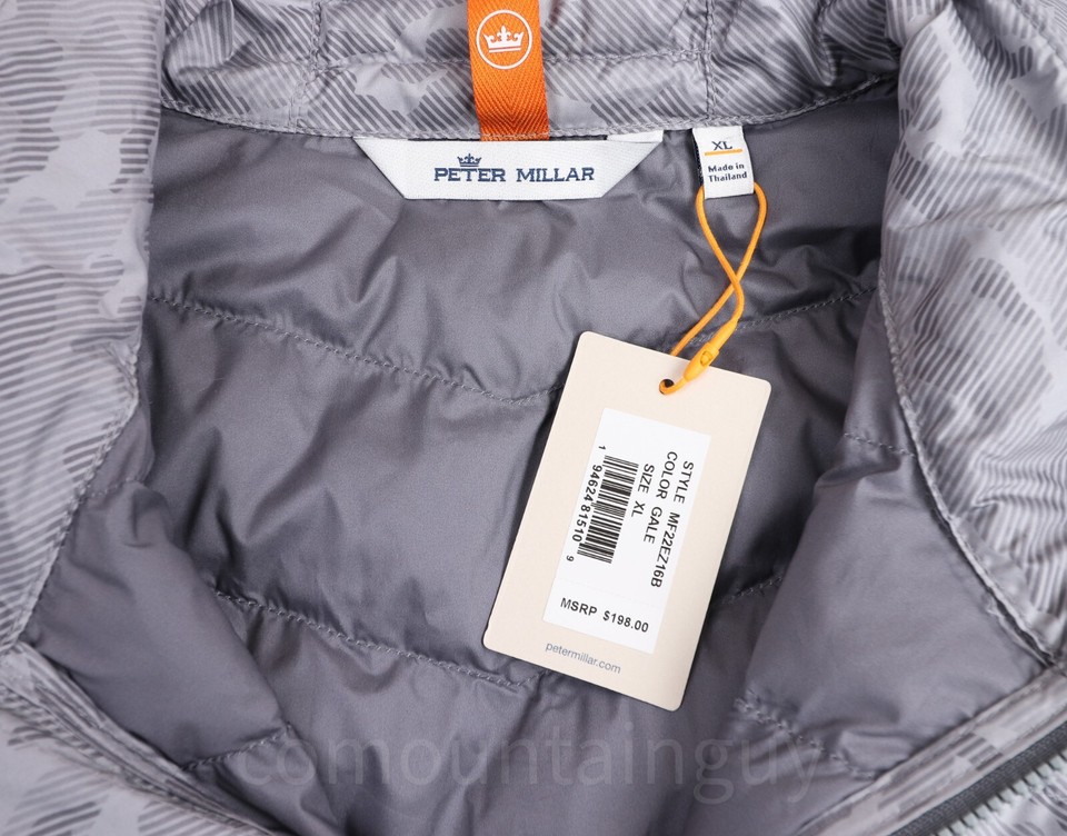 Peter Millar Men's Puffer Jacket Crown Sport All Course Camo Print Size ...
