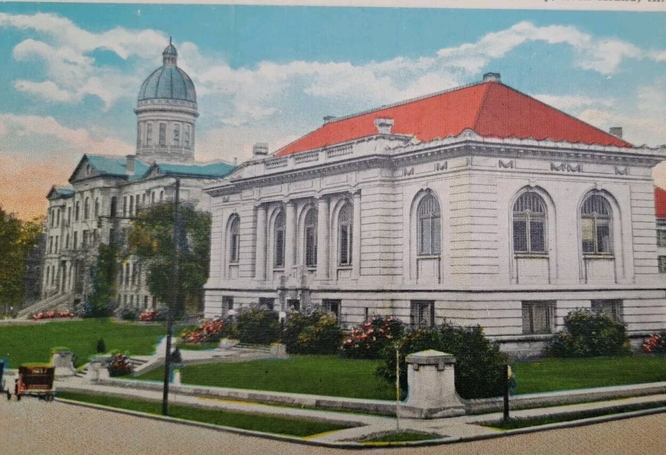 Rock Island IL-Illinois, Augustana College and Library, Vintage ...