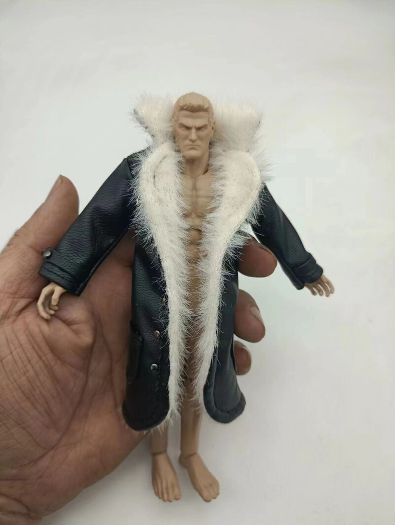 1/12 Scale Bane Winter Gangs Black Fur Coat Overcoat Model for 6 ...
