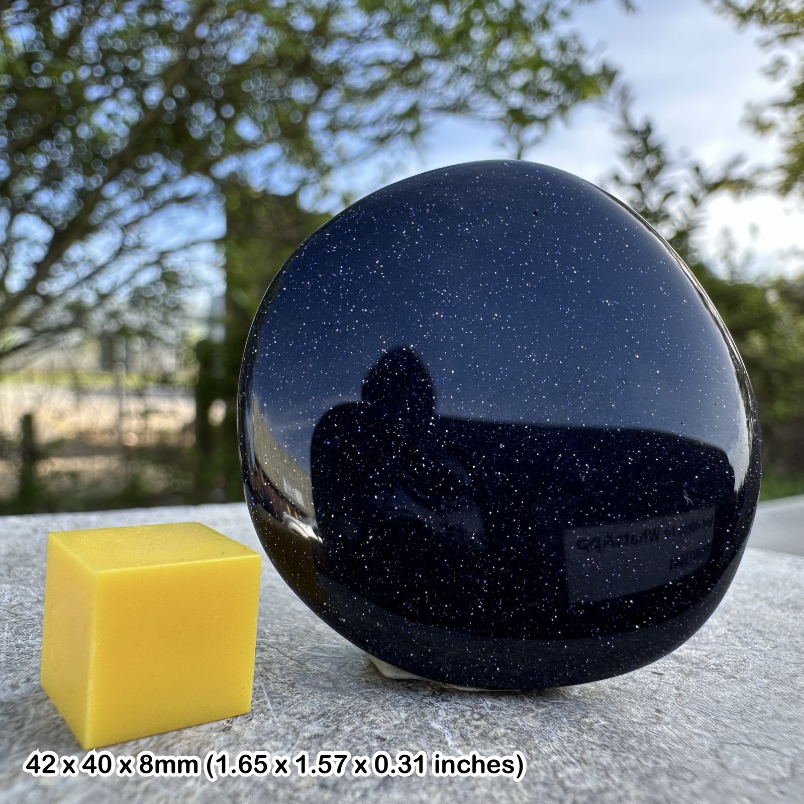 Blue Goldstone Starstone Palm: Soothing Fidget, Sensory Worry Stone ...