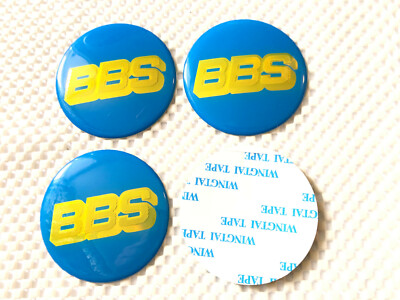 4x Stickers Caps 65mm For BBS Wheel Cap Centre Emblem Sticker Blue/Gold ...