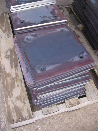 10mm thick Mild Steel Base Plate 300mm X 300mm Square with 4 x 16mm ...