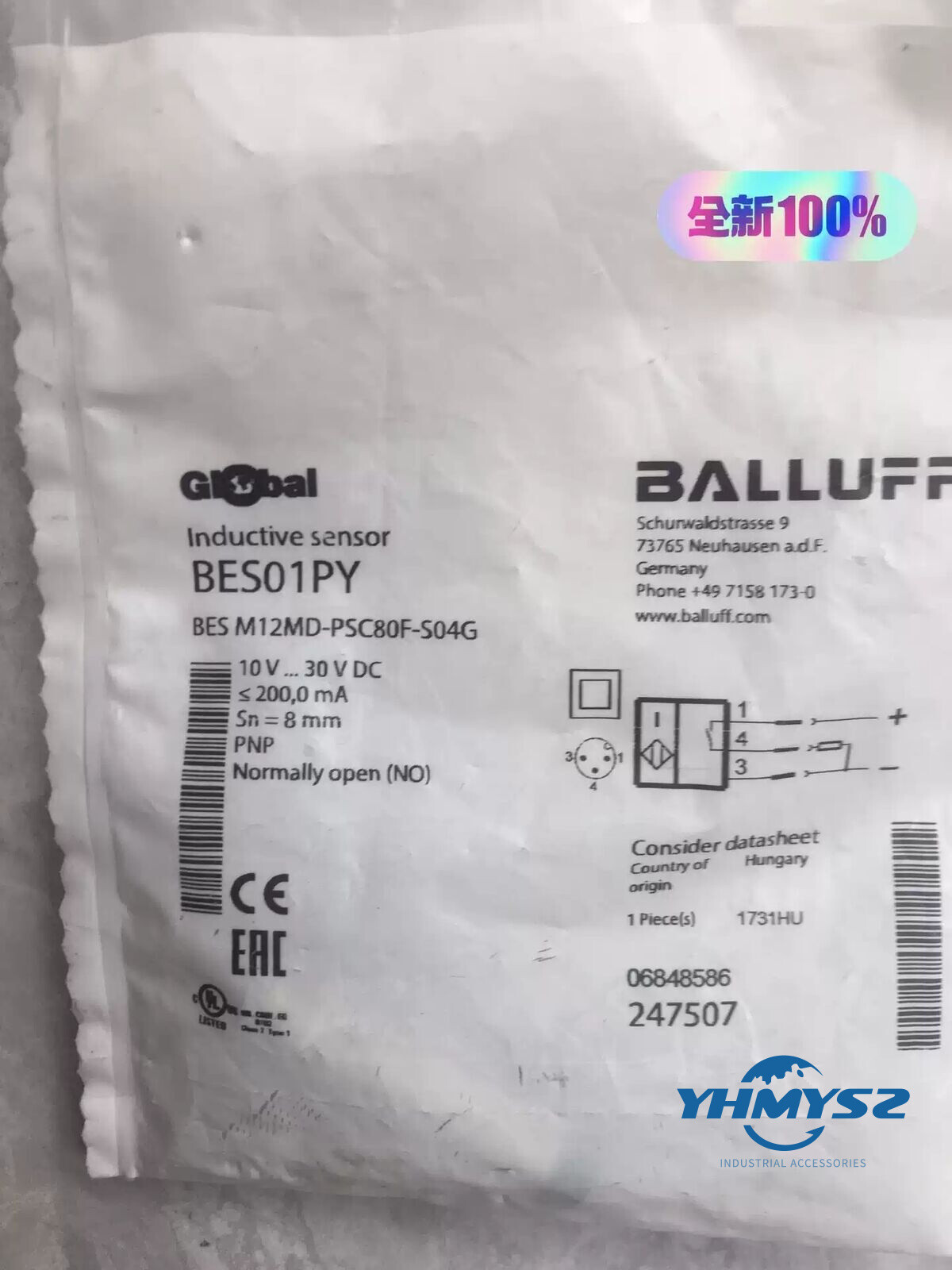 1pcs BALLUFF BES01PY BES M12MD-PSC80F-S04G NEW # | eBay