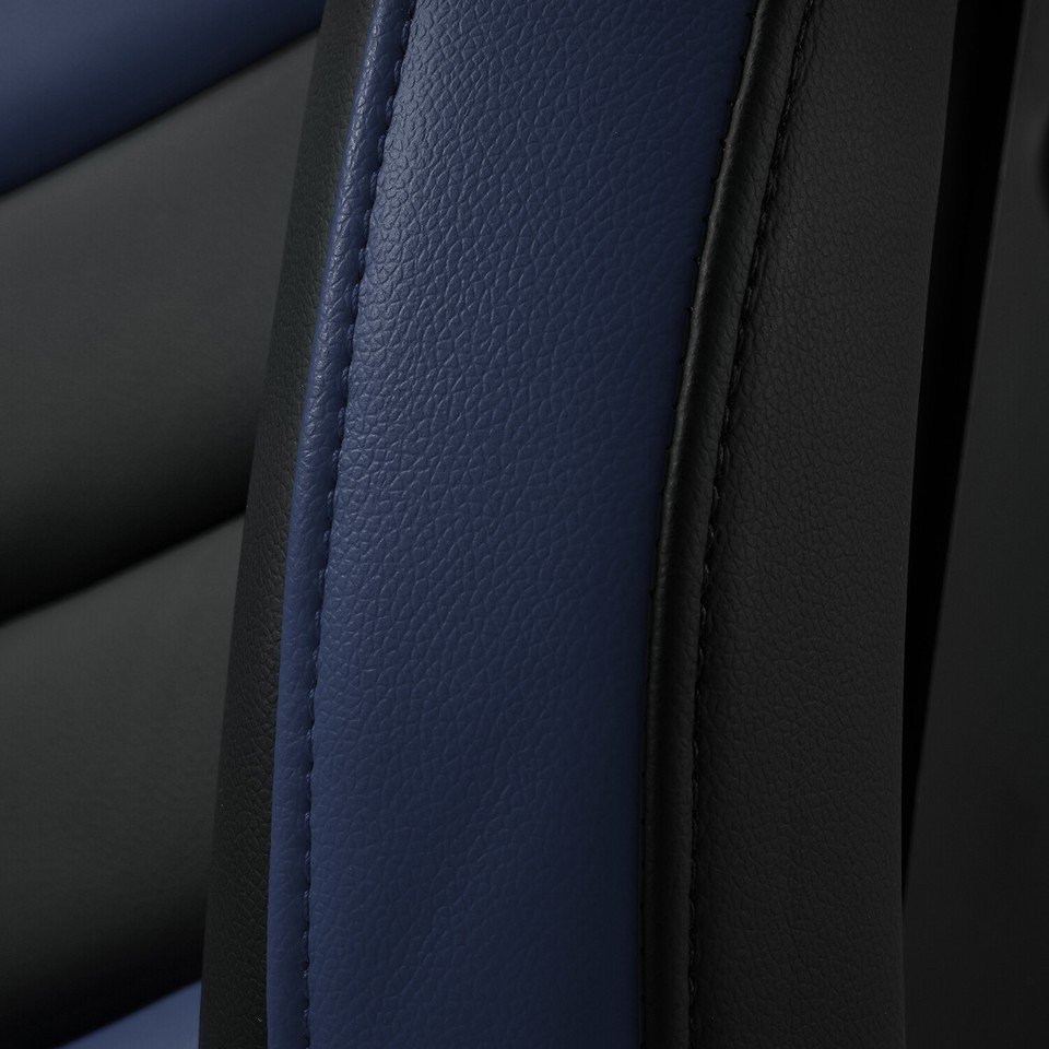 1PC EVO-Series Reclinable PVC Racing Seats Car Seat Black-Blue w ...