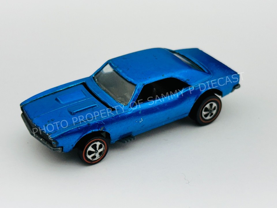 Hot Wheels Redline CUSTOM CAMARO Medium Blue US Dark Interior Very Nice ...