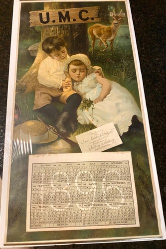 Umc cartridge display advertising poster calendar ammo box colt gun ...