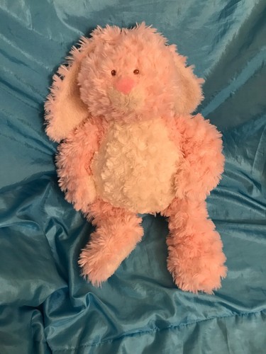 Baby Ganz Bellifuls Bunny Rabbit Pink Fluffy Plush Rattles 20” Lovey ...