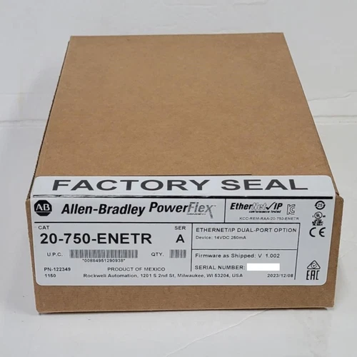 2023 New Allen Bradley 20-750-ENETR PowerFlex 750 2-P Module 20750ENETR ...