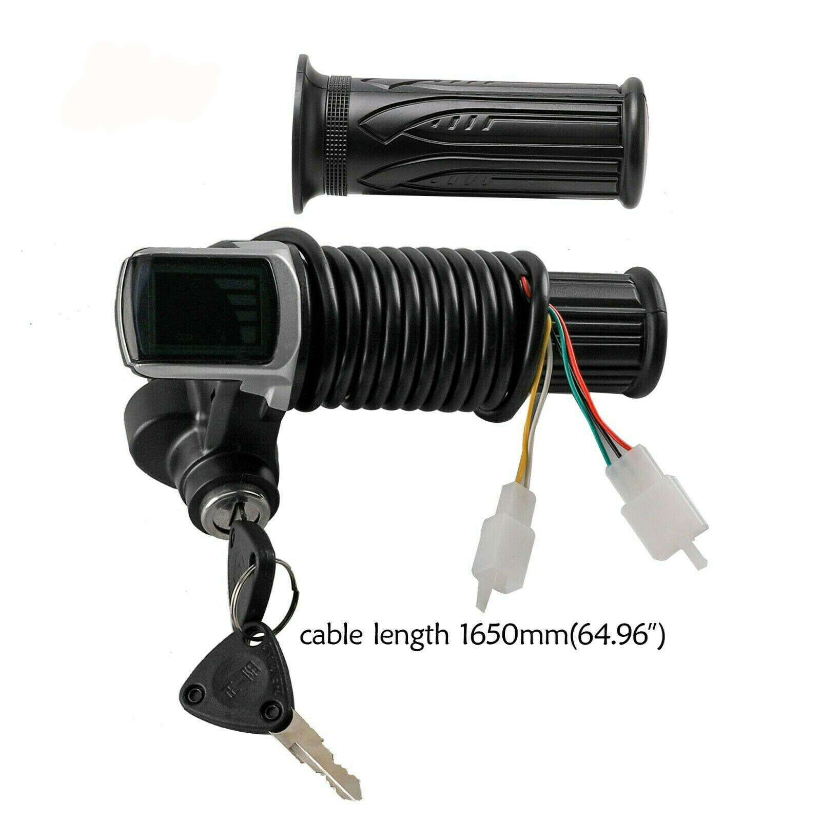 24V 36V 48V Twist Speed Throttle + LCD ON-OFF Keys for Go Kart ATV Quad ...