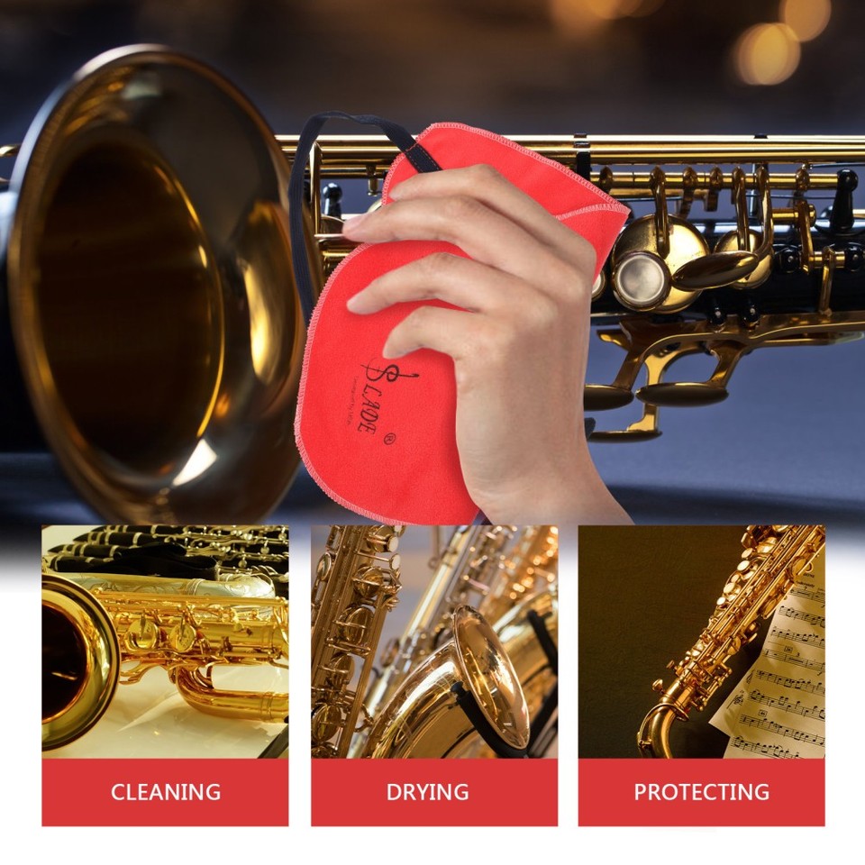 Clarinet Cleaning Cloth Red Soft Wiping Cloth Inside Tube Cleaner For ...