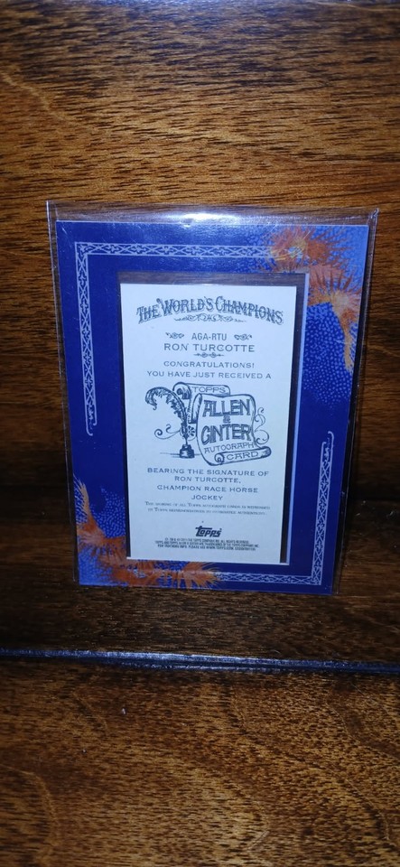 ALLEN & GINTER SECRETARIAT RON TURCOTTE SIGNED AUTOGRAPH FRAMED MINI ...