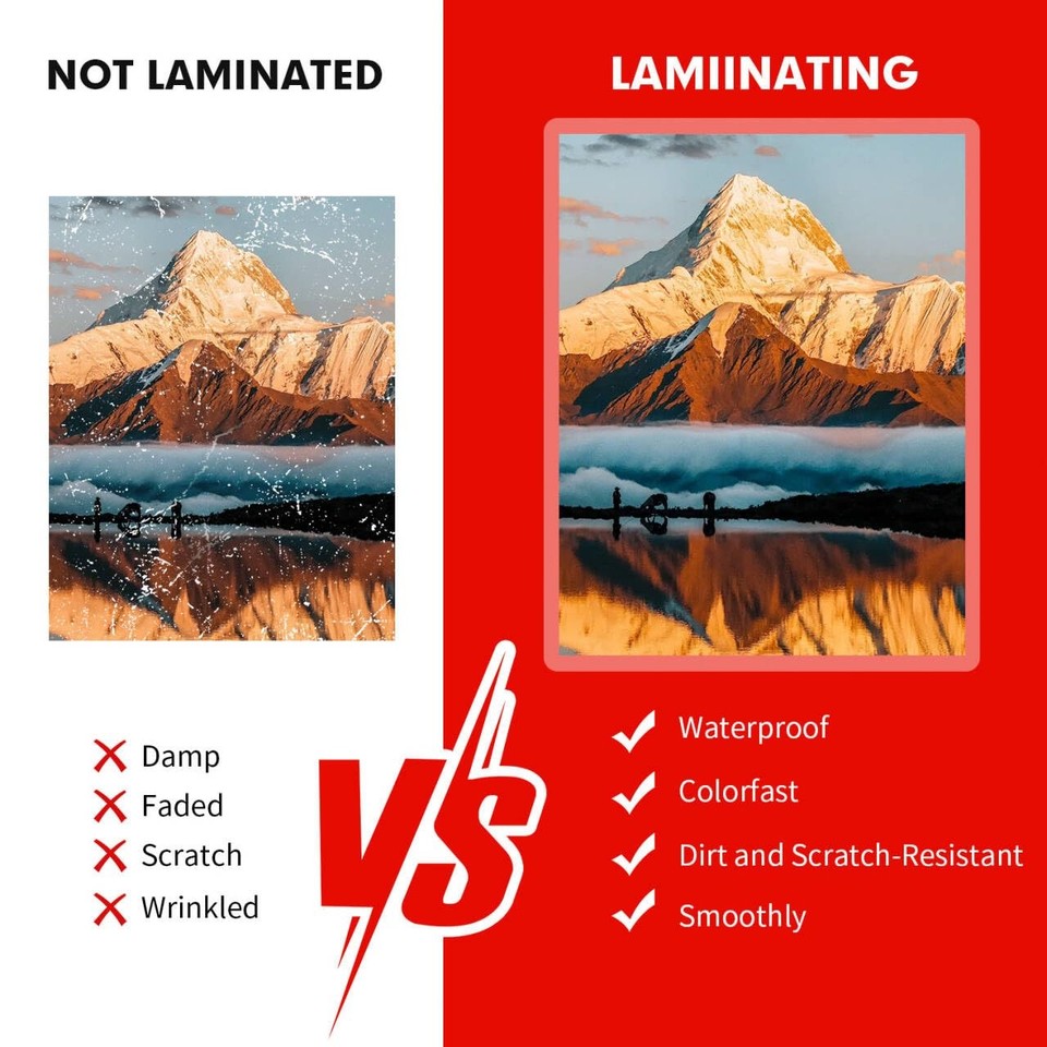 Laminating Sheets, 500 Pack Clear Thermal Laminating Plastic Paper ...