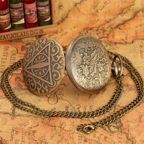 Quartz Pocket Watch Bronze The Legend of Zelda Round Analog with 30cm ...