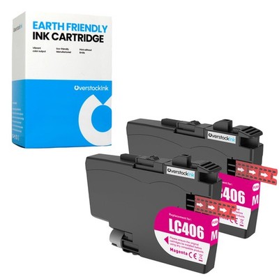2 Pack Compatible LC406 Magenta Ink Cartridge for Brother MFC-J5955DW ...