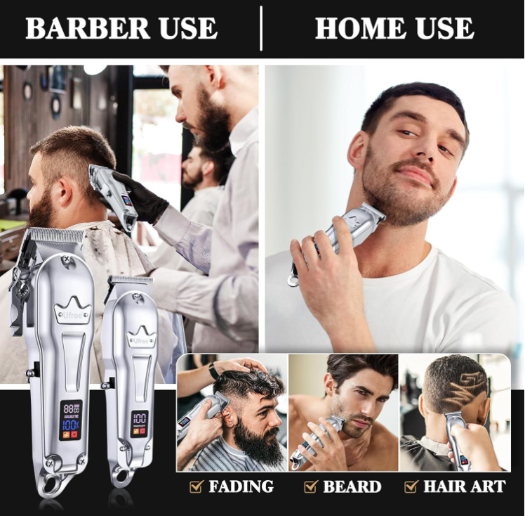 LUJO BARBERO Maquina De Cortar Cabello Recortadora Recortar Kit Pelo ...