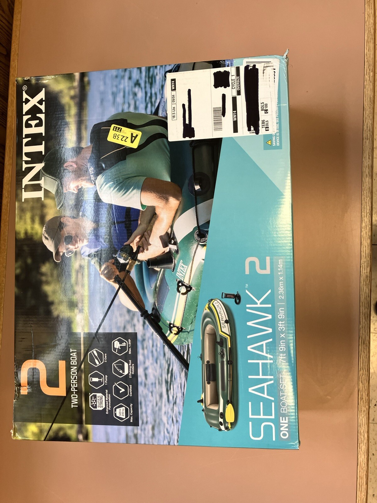 Intex 68347EP Seahawk 2 person Inflatable Boat Set with Air Pump and ...