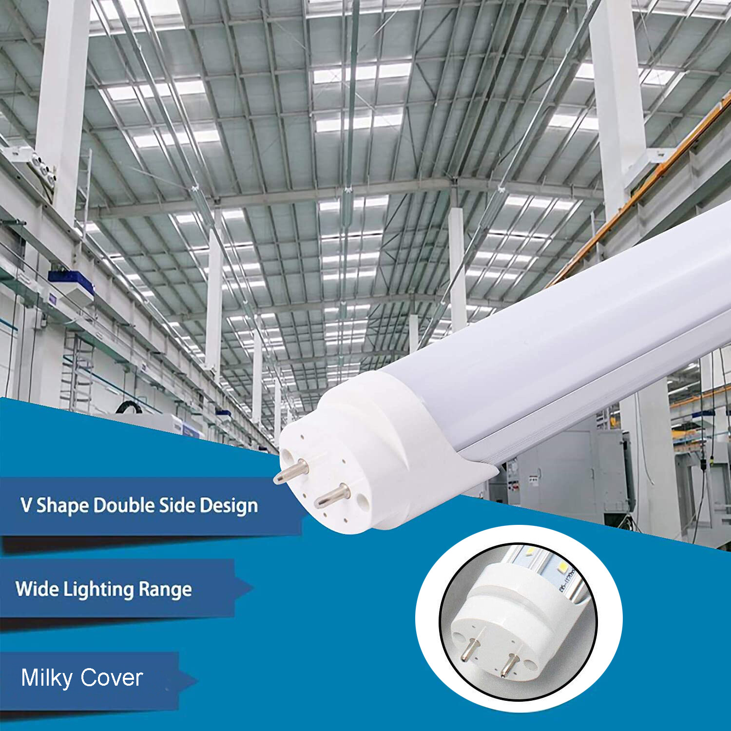 10-100x 22w 42w T8 4ft Led Tube Light Dual-end 110v 277v 2700k 4000k ...