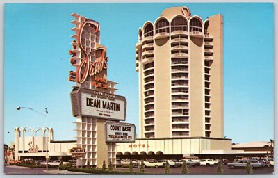 Postcard Las Vegas NV Sands Hotel Dean Martin Count Basie Copa Room P7E ...