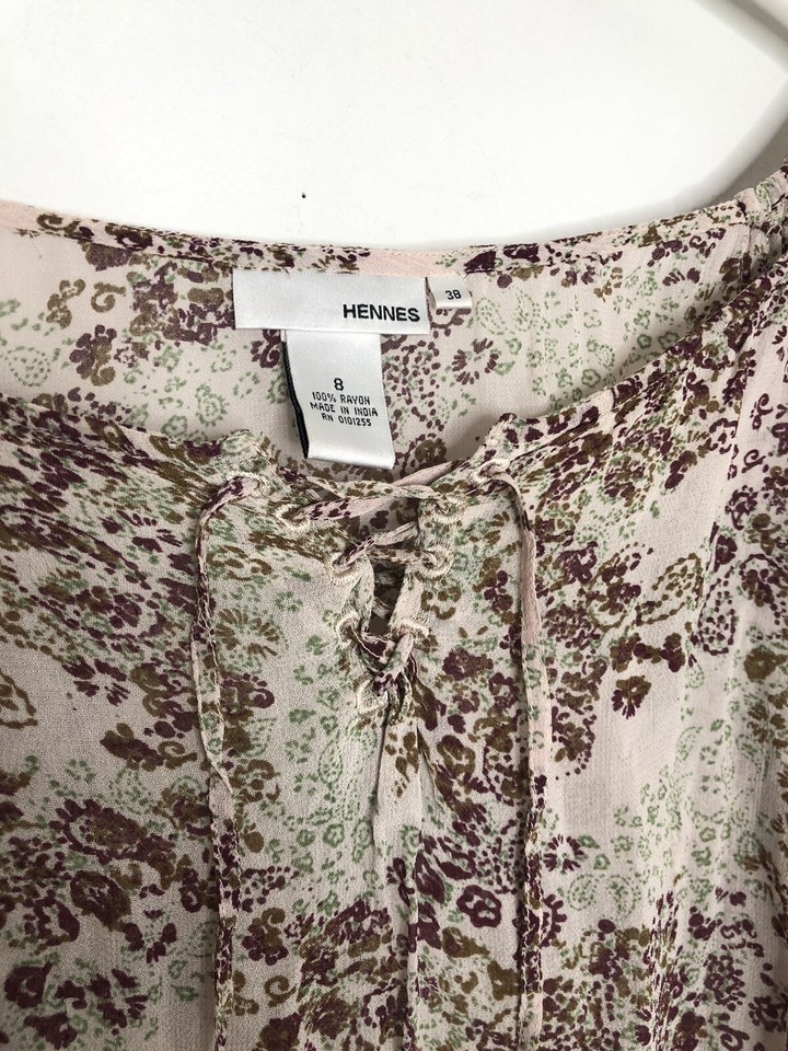 Hennes Collection India Floral Off Shoulder Flounce Sleeves Boho Blouse ...