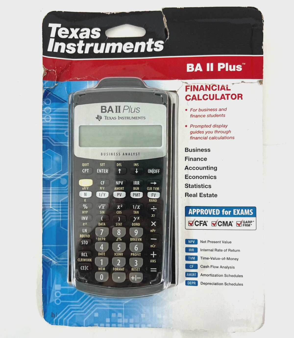 Texas Instruments BA II Plus Financial Calculator Brand New and Sealed ...