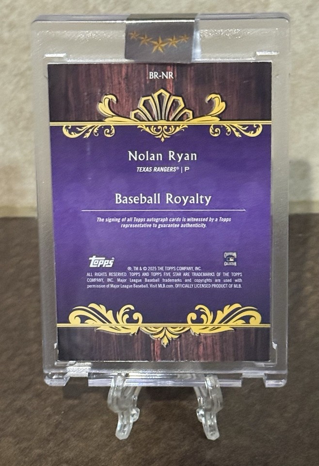 2025 Topps Five Star Nolan Ryan Autograph 02/10 SSP Texas Rangers On ...
