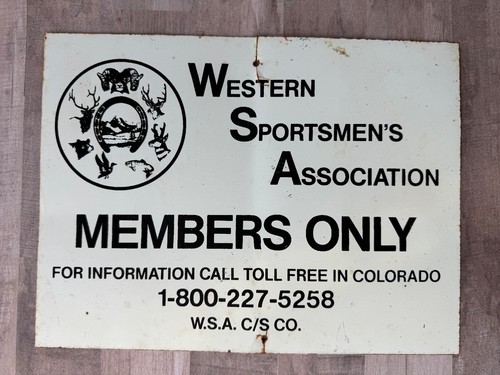 Western Sportsmen's Association Sign Colorado Springs wildlife ...