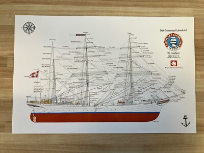 Tall Ship - Square Rigger - lines plans - Stott Stated Lehmhl | eBay
