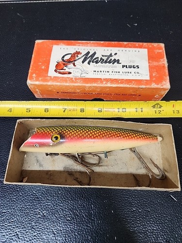 Vintage Martin Plugs 7" Salmon Plug Sub X 3 Yellow Red Gill | eBay