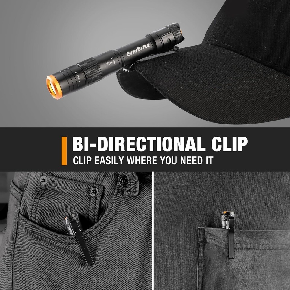 EverBrite Mini Pen Light, Rechargeable Pocket Pen Flashlight w/USB C ...