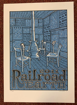 Timothy Ripley - 2011 - Railroad Earth Tour Poster S&N Country Print | eBay