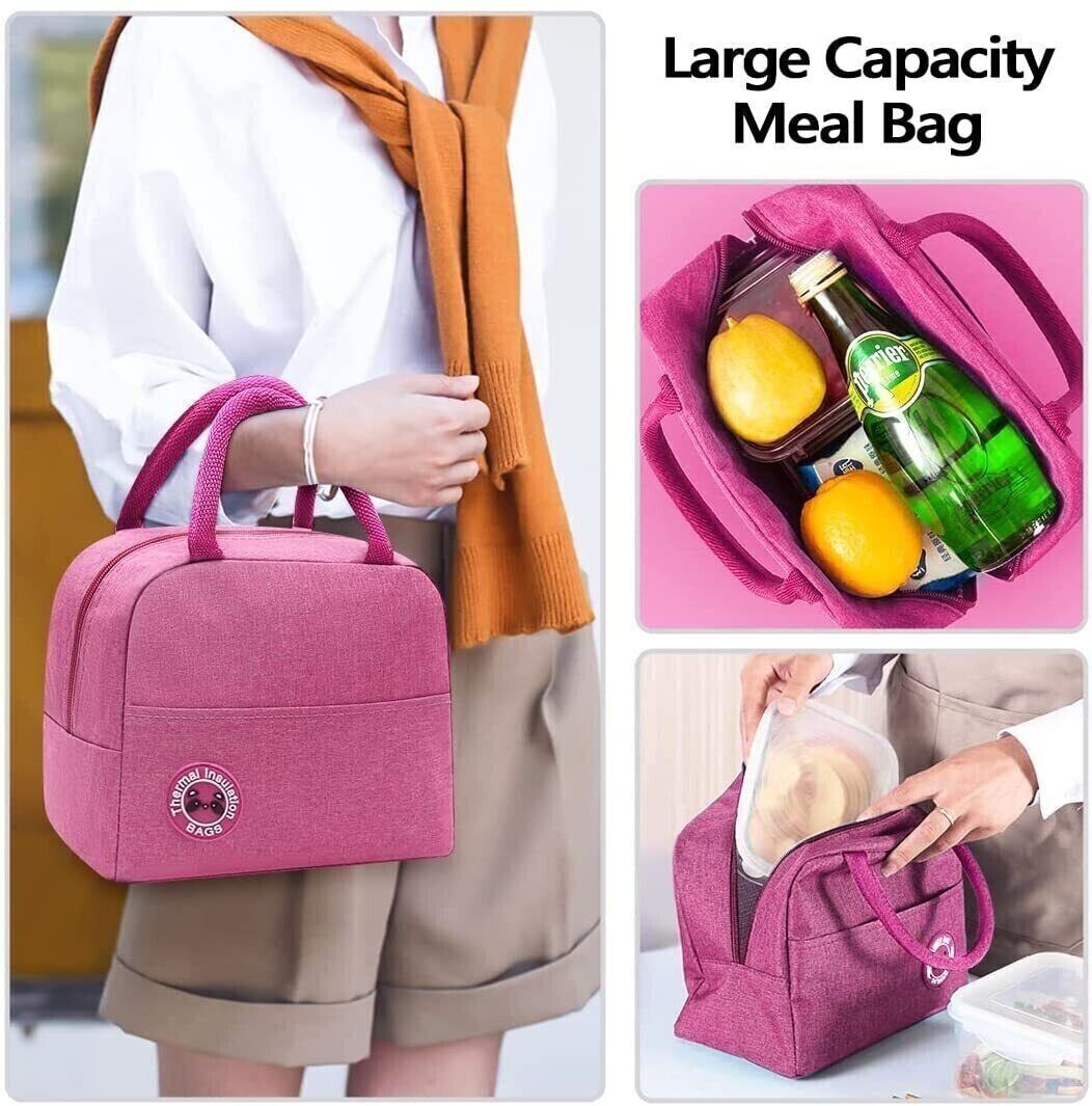 Thermal Insulated Cool Lunch Box Bag Food Picnic Bag Adult Kid Back To ...