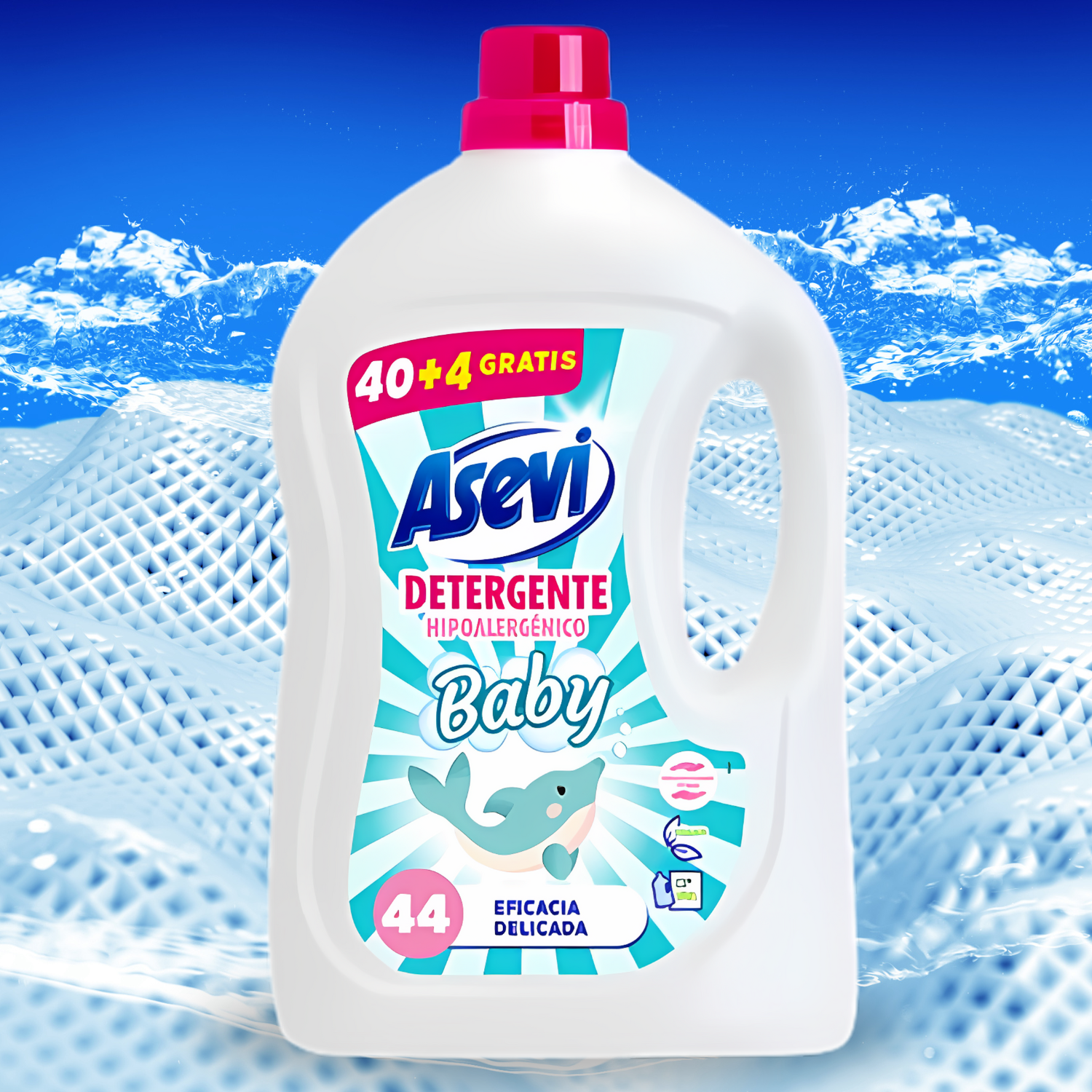 Asevi spanish laundry baby detergent liquid hypoallergenic 44 wash 48hr ...
