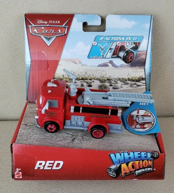 Disney Pixar Cars Wheel Action Drivers Red Fire Engine Mattel 2016 for ...