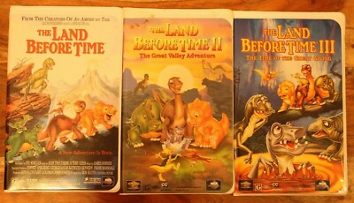 The Land Before Time - Collection 1 2 3 (VHS 1988 - 94 - 95) | eBay