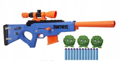 NERF Fortnite Sniper Rifle, BASR-L Blaster - E8884, Blue, Brand New In ...