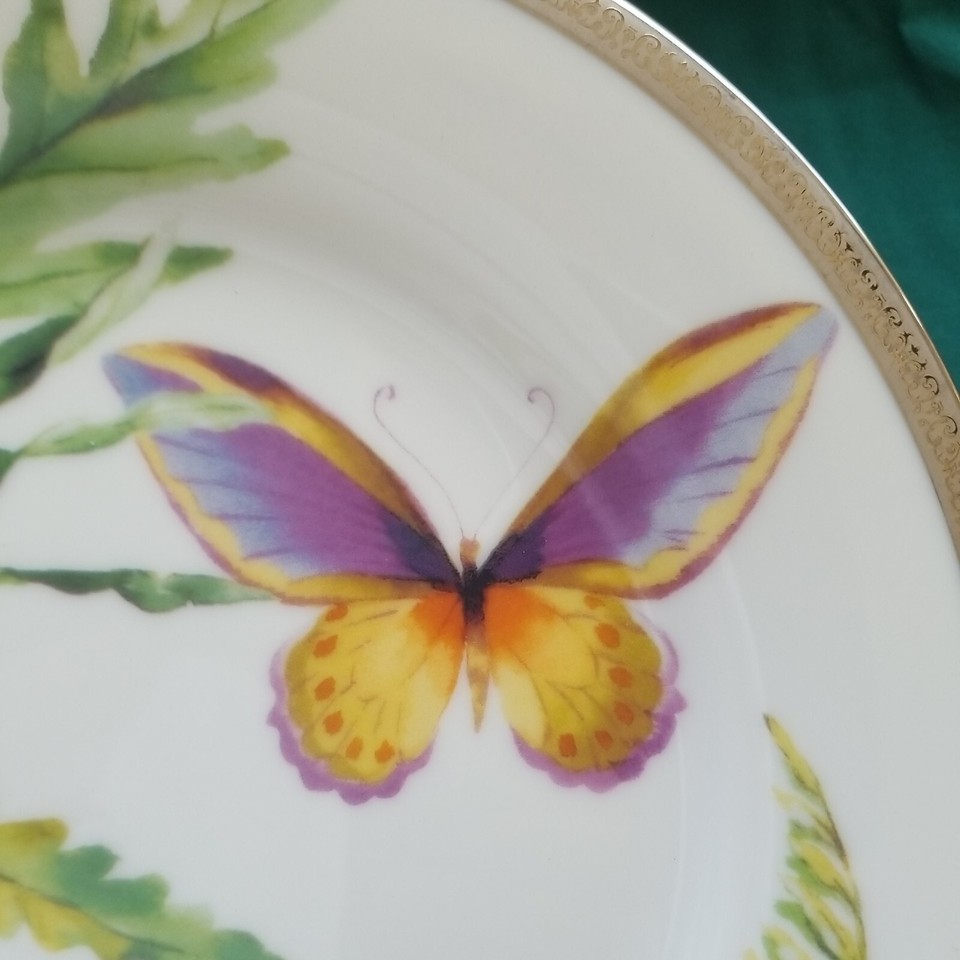 CHARTER CLUB 9.5" Luncheon Plate GRAND BUFFET PLATINUM BUTTERFLY | eBay