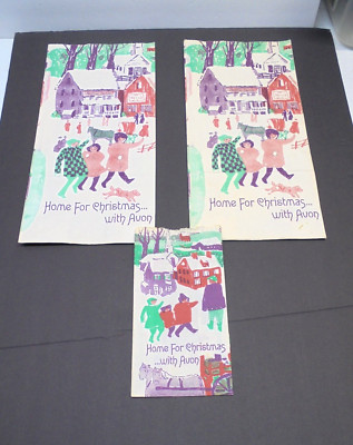Vintage Lot of 3 Avon Paper Bags Christmas Holidays | eBay